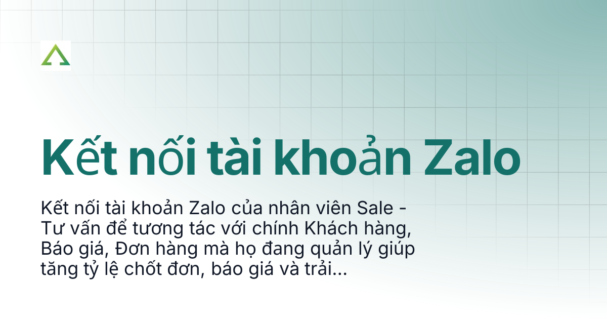 Kết nối tài khoản Zalo | Abit Open API